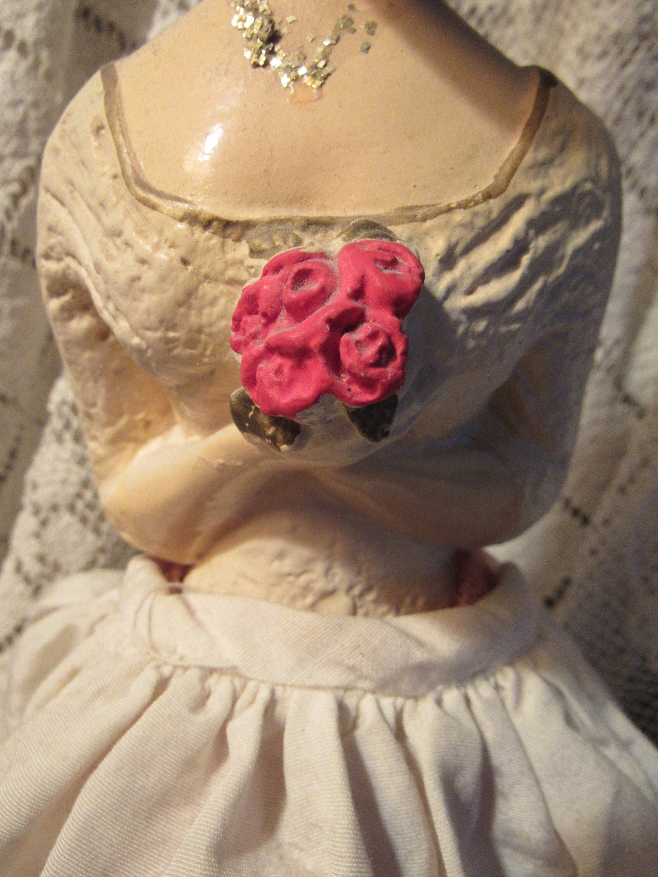 Vintage Chalkware Lady Lamp - Etsy