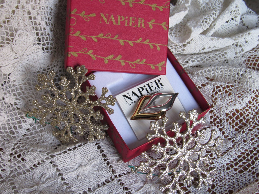 Vintage Napier Two-tone Pin - Etsy