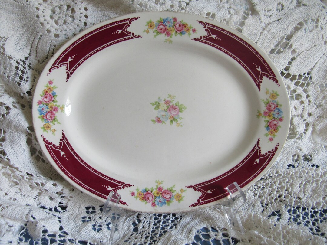 Vintage Homer Laughlin Brittany Pattern Platter - Etsy