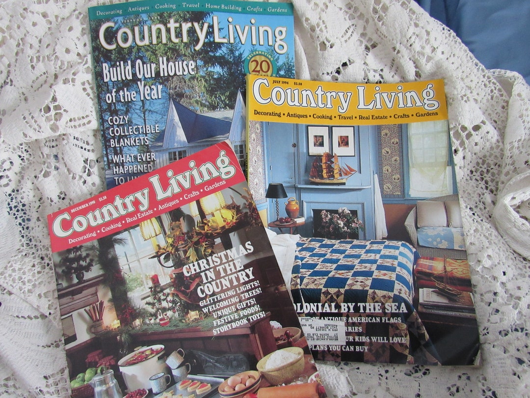 Three Vintage Country Living Magazines - Etsy