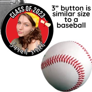 Graduation Custom 3 Photo Pin, Grad Picture Button. Brag Badge ...