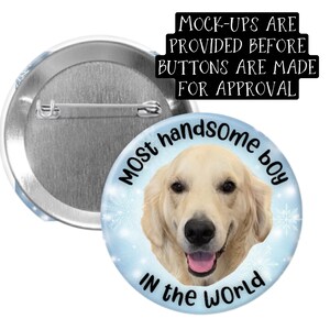 Floating Head Button, Face Pins, 2.25 or 3 Round Pin-back Buttons ...