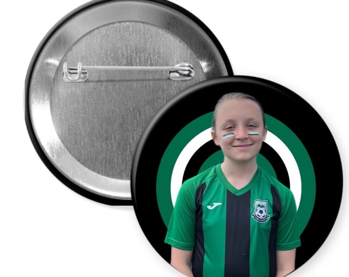 Sports Team Button, Personalized Pins for School Teams, Team Mom Dad ...