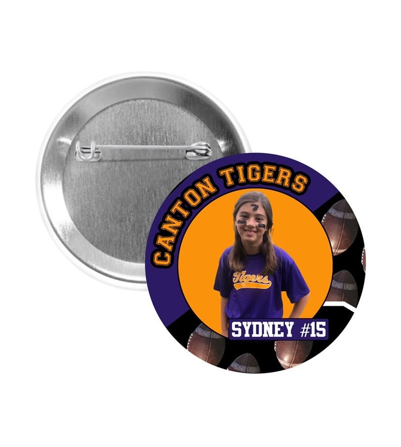 Personalized Sports Player Button Badge Pin Player Name - Etsy