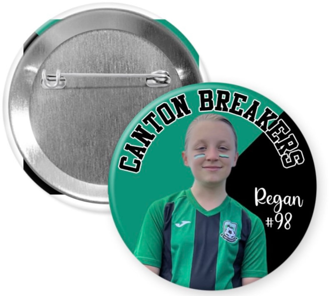 Sports Team Button Personalized Pins for School Teams Team - Etsy