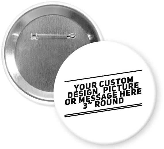 Custom Pins 3 Buttons Personalized Pins Company Logo | Etsy