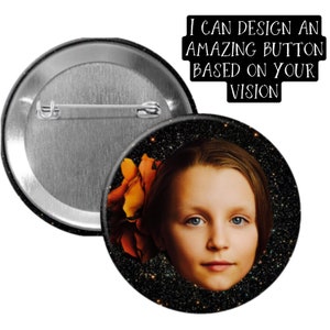 Floating Head Button, Face Pins, 2.25 or 3 Round Pin-back Buttons ...