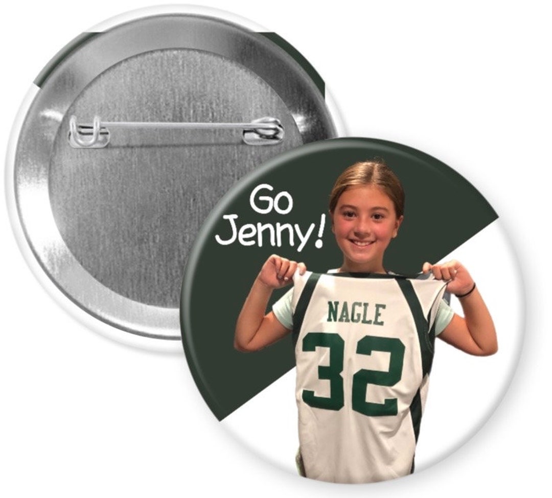Sports Team Button, Personalized Pins for School Teams, Team Mom Dad ...