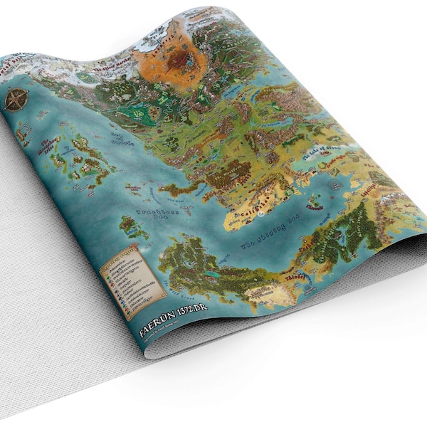 Map of Faerun - Etsy