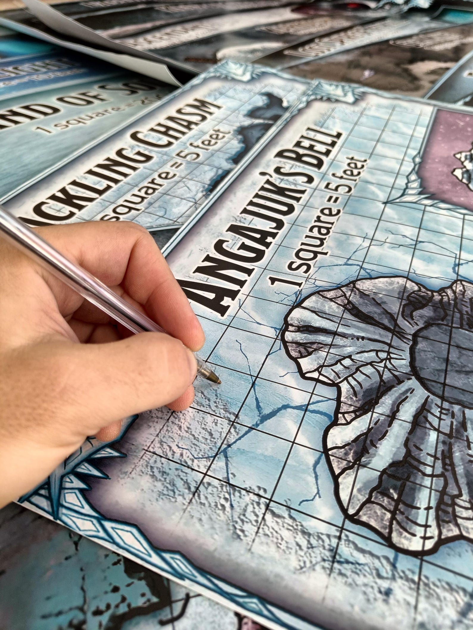 Icewind Dale Rime of the Frostmaiden Full-size True 1" Inch Grid Map ...