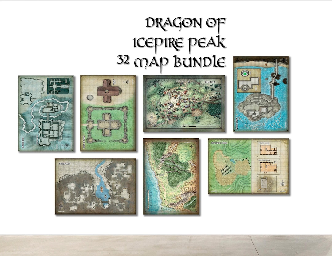 Doip Adventure Map Bundle Quality Battlemap Prints on Matte Photo Paper ...