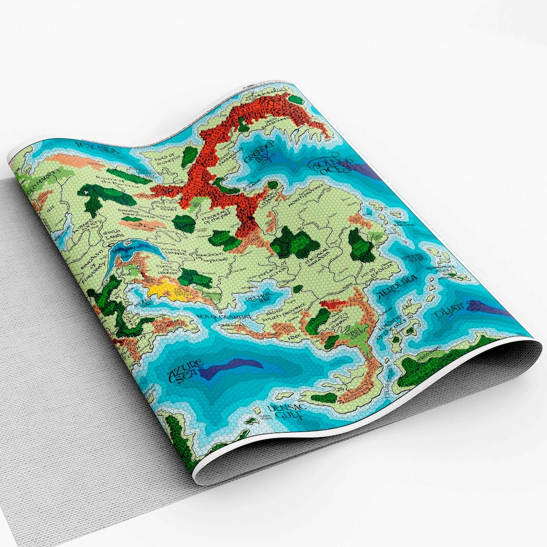 Greyhawk Forgotten Realms Map Canvas Print - Premium Quality Battlemap ...