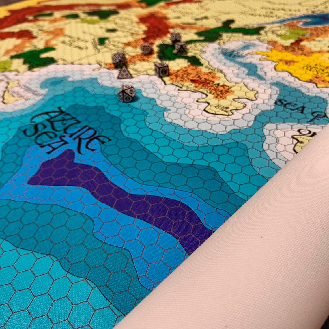 Greyhawk Forgotten Realms Map Canvas Print - Premium Quality Battlemap ...