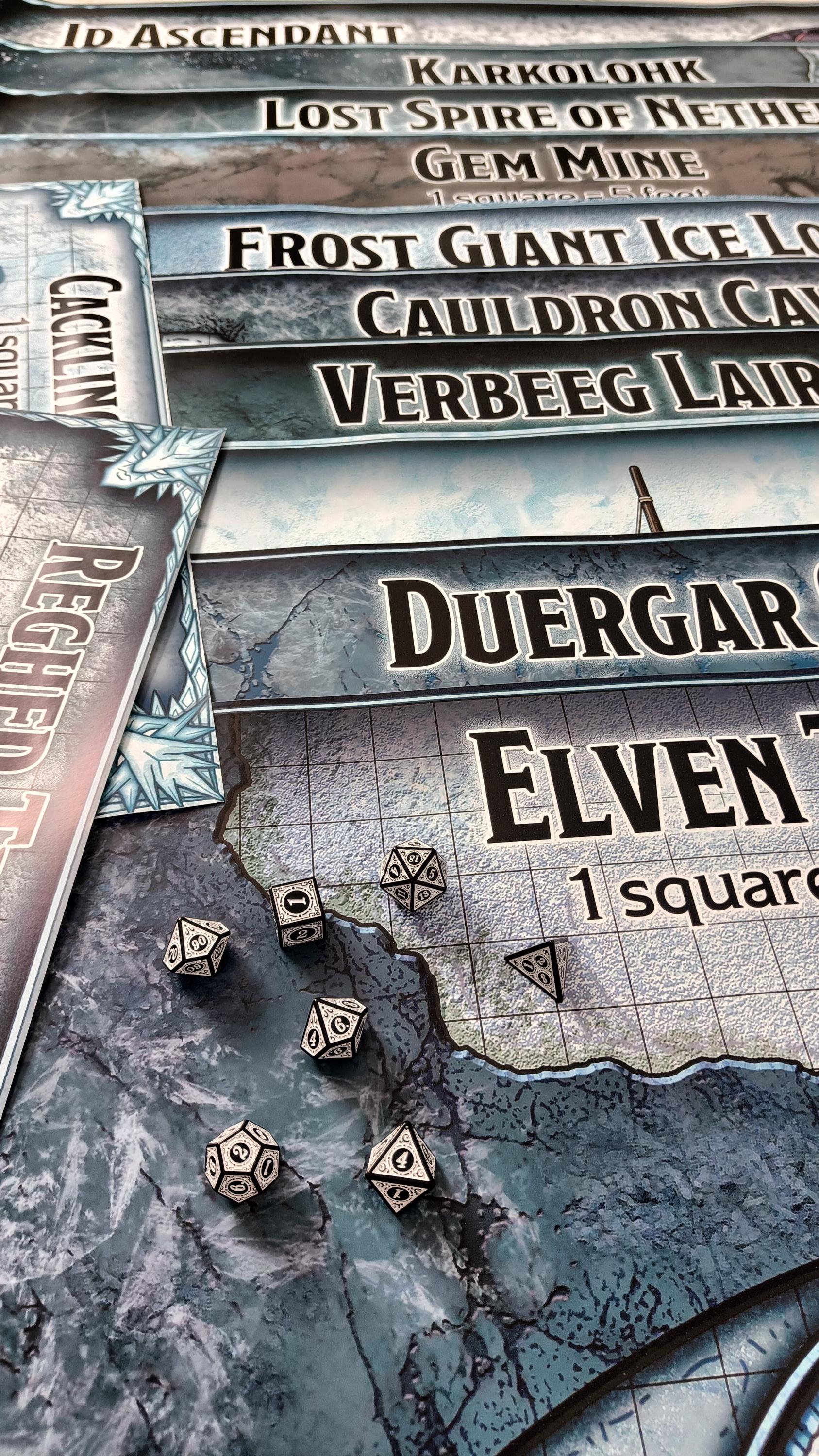 Icewind Dale Rime of the Frostmaiden Full-size True 1" Inch Grid Map ...