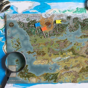 Faerun Forgotten Realms Map Canvas Print High Quality Battlemap Print ...