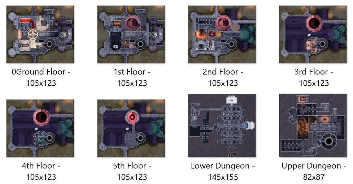 Castle Ravenloft Full Size Adventure Map Bundle - Quality Prints on ...