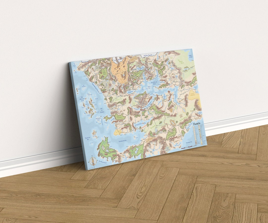 Forgotten Realms Battlemap Print Cotton Canvas Print Gallery Wrapped ...