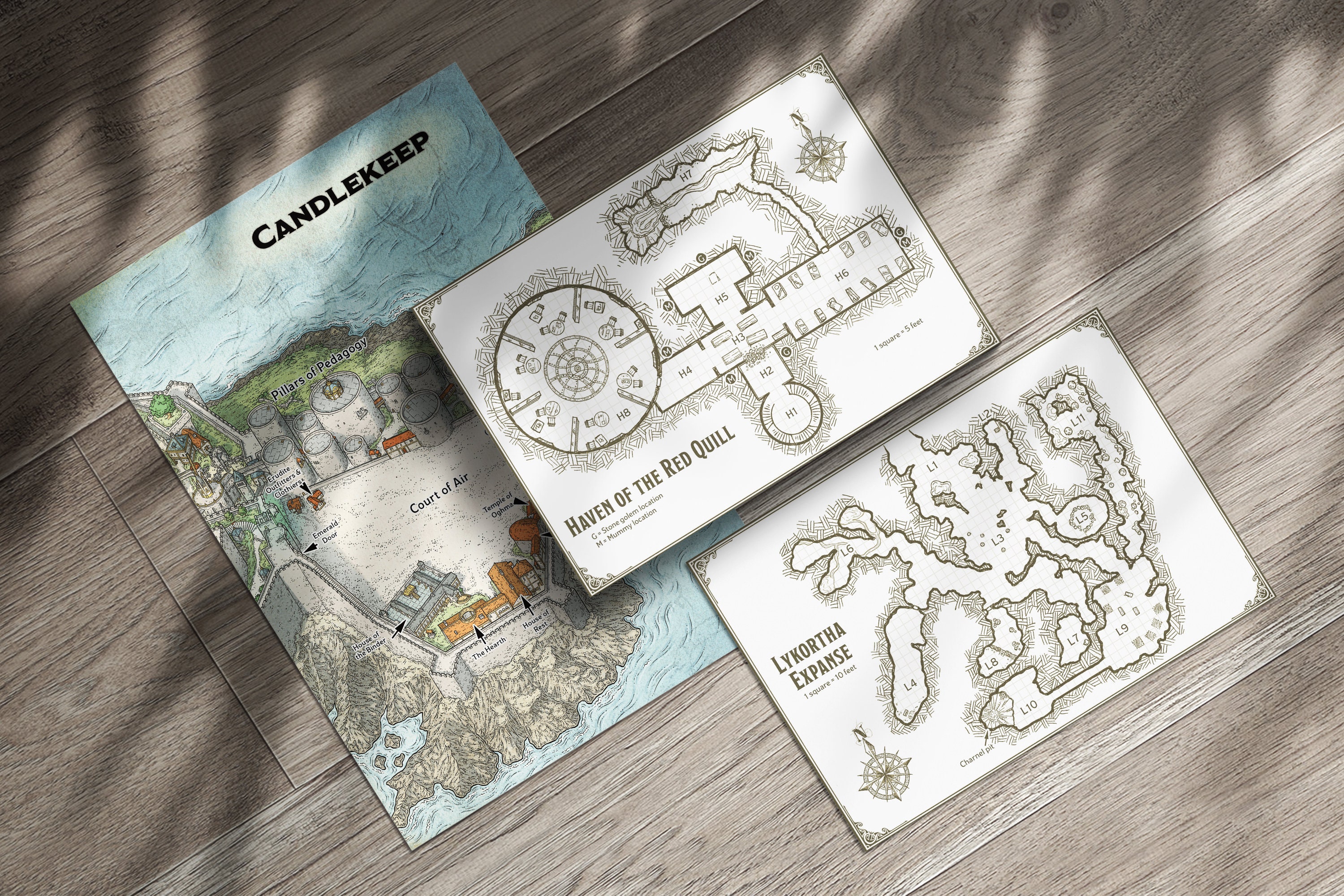 Candle Keep Mysteries Adventure Map Bundle Quality Prints on Matte ...