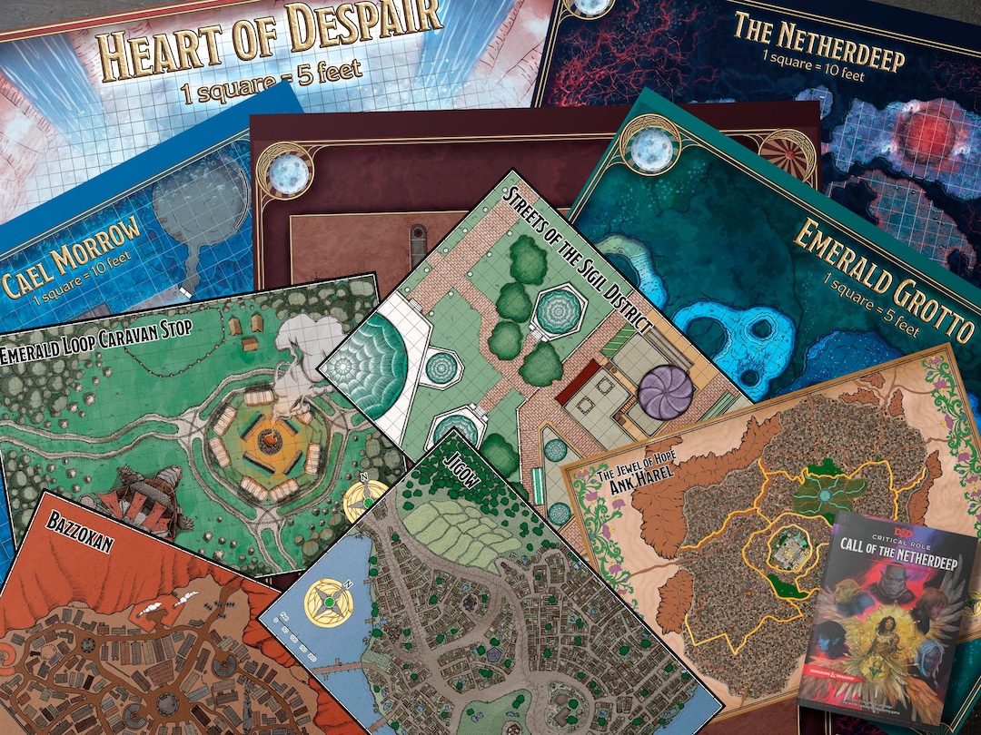 Critical Role Call of the Nethrdeep Full-size True 1" Inch Grid Map ...
