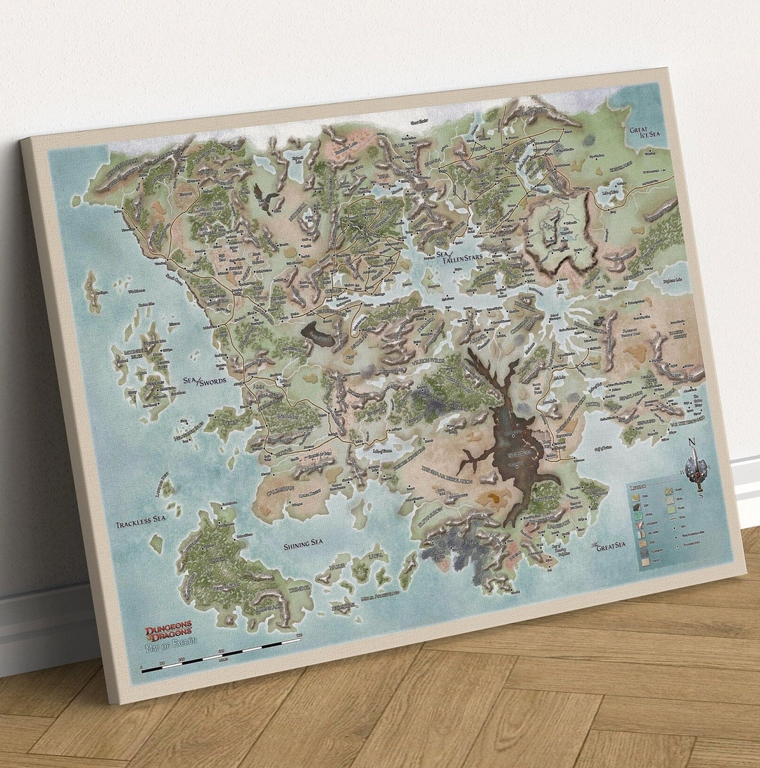 Forgotten Realms Battlemap Print Cotton Canvas Print Gallery Wrapped ...