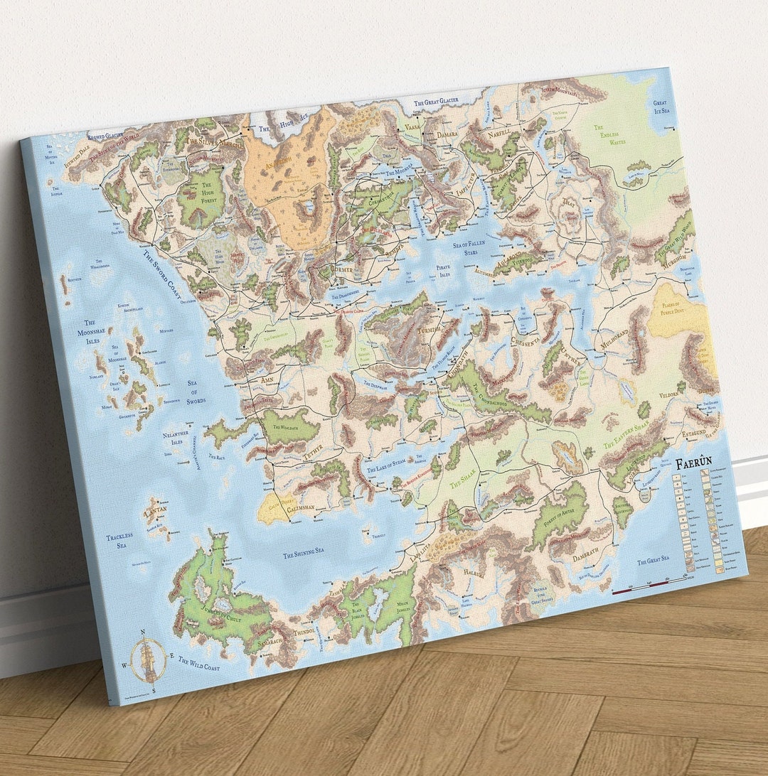 Forgotten Realms Battlemap Print Cotton Canvas Print Gallery Wrapped ...