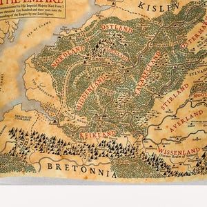 War Hammer Empire Map Canvas Print - Premium Quality Battlemap Print on ...