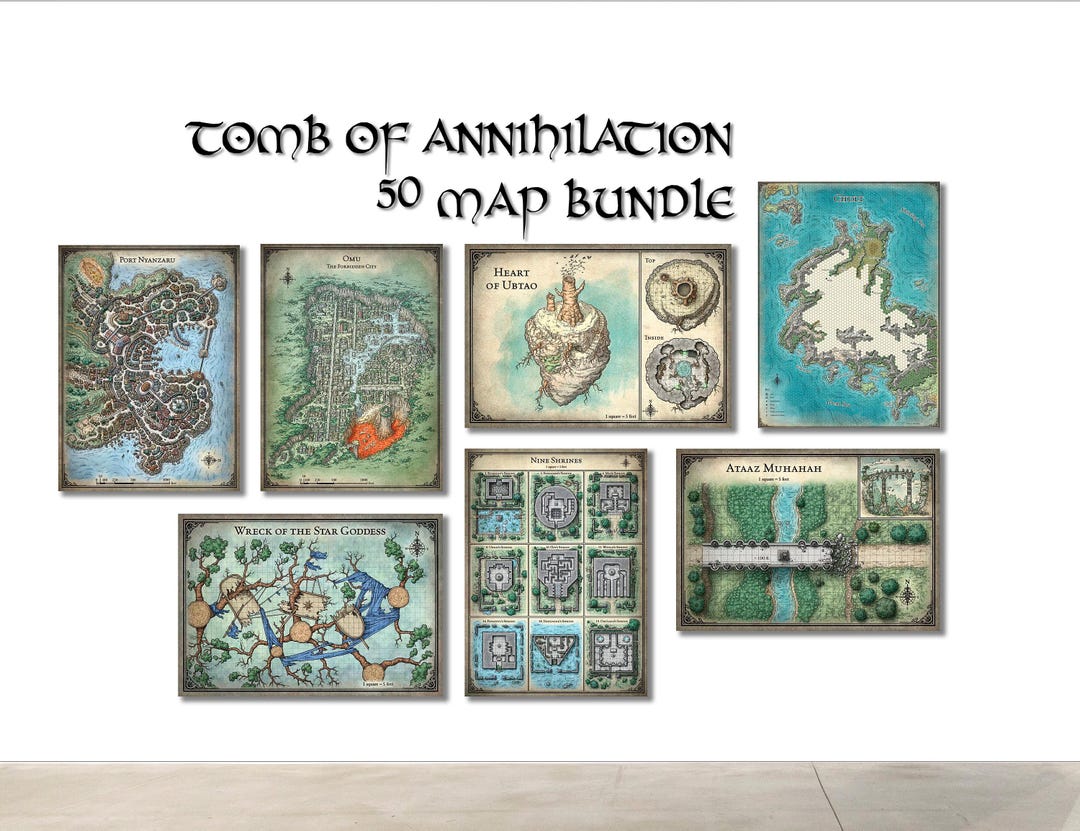 Tomb of Annihilation Adventure Map Bundle - Quality Battlemap Prints on ...