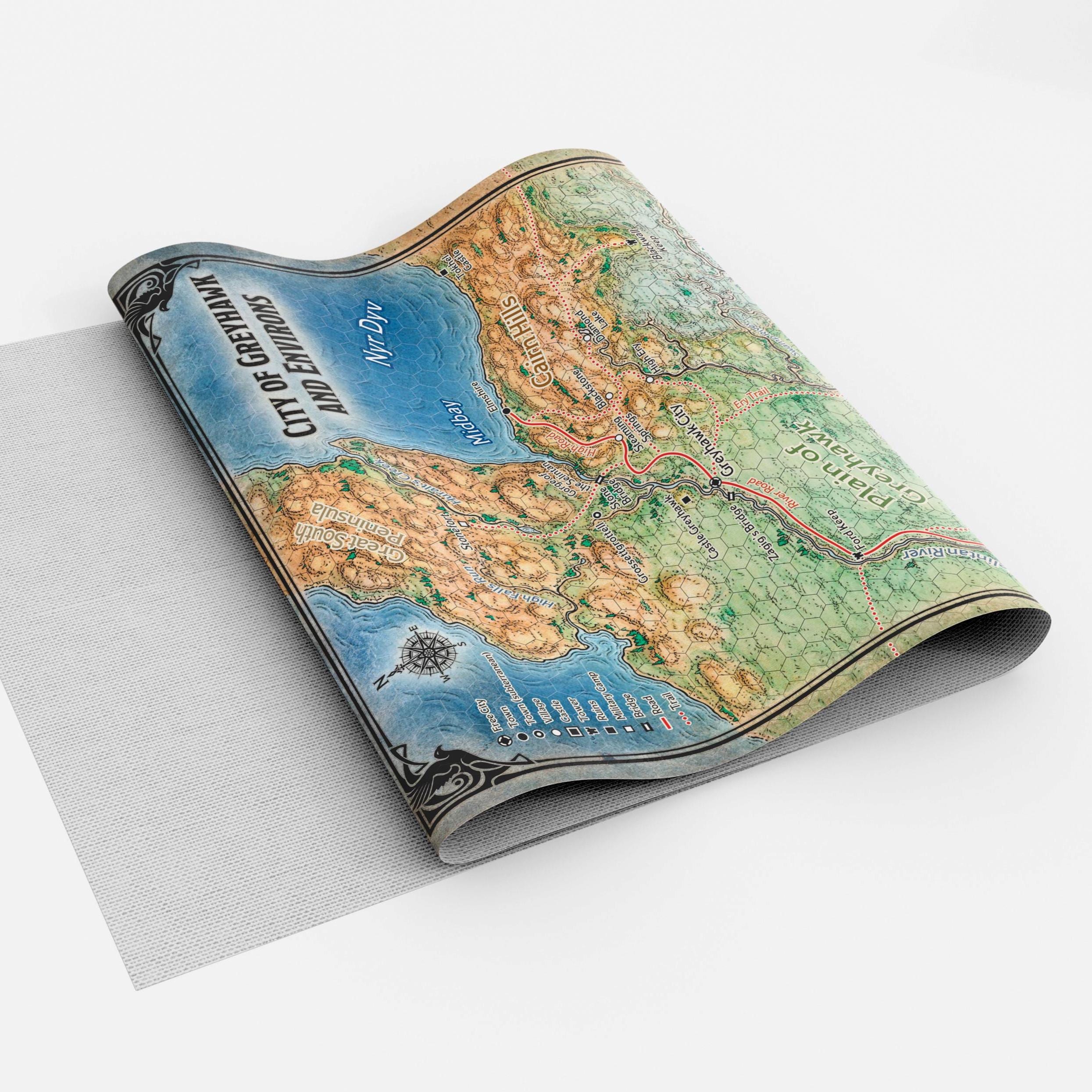 Greyhawk and Environs Canvas Print - Premium Quality Battlemap Print on ...