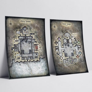 Curse of Strahd Amber Temple Full-size Battlemap Prints on Poster Paper ...