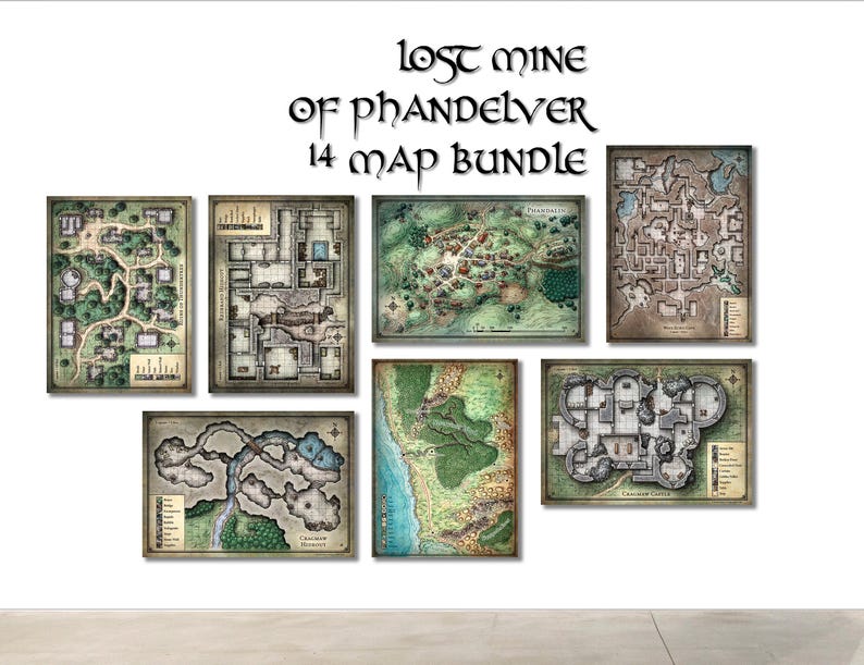 Lost Mine of Phandelver Adventure Map Bundle - Quality Battlemap Prints ...