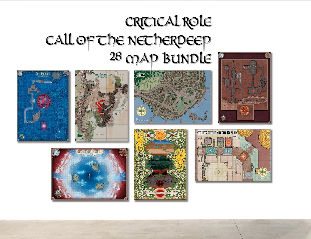 Critical Role Call of the Netherdeep Quality Battlemap Prints on Photo ...