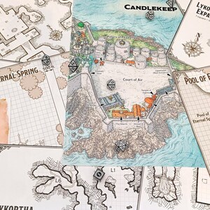 Candle Keep Mysteries Adventure Map Bundle Quality Prints on Matte ...
