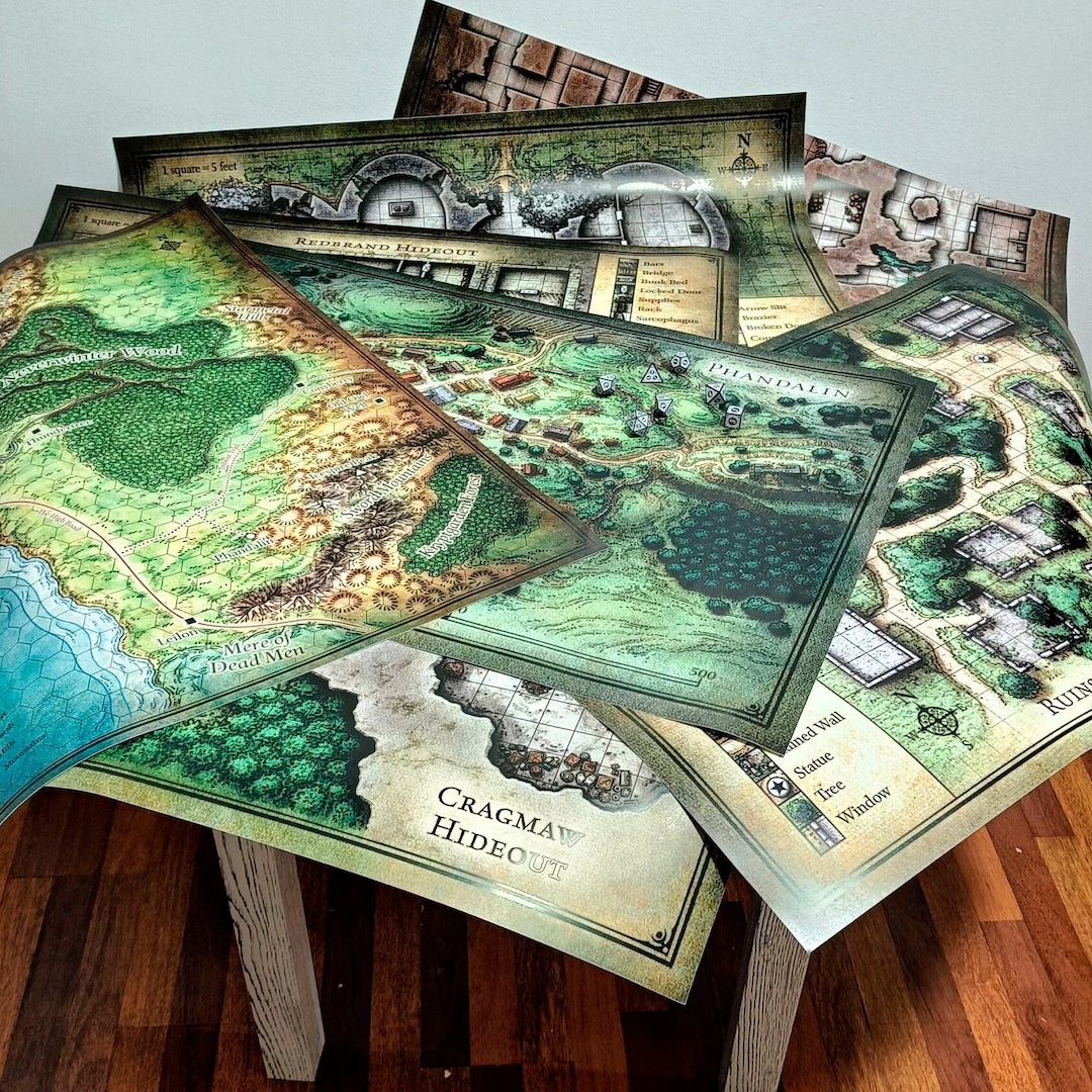 Lmop Full Size Adventure Map Bundle Quality Battlemap Prints on Matte ...