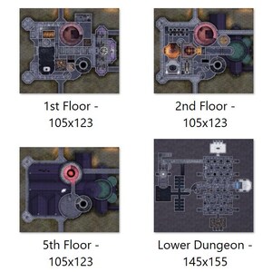 Castle Ravenloft Full-size 1 Inch Grid Map Bundle High Quality ...