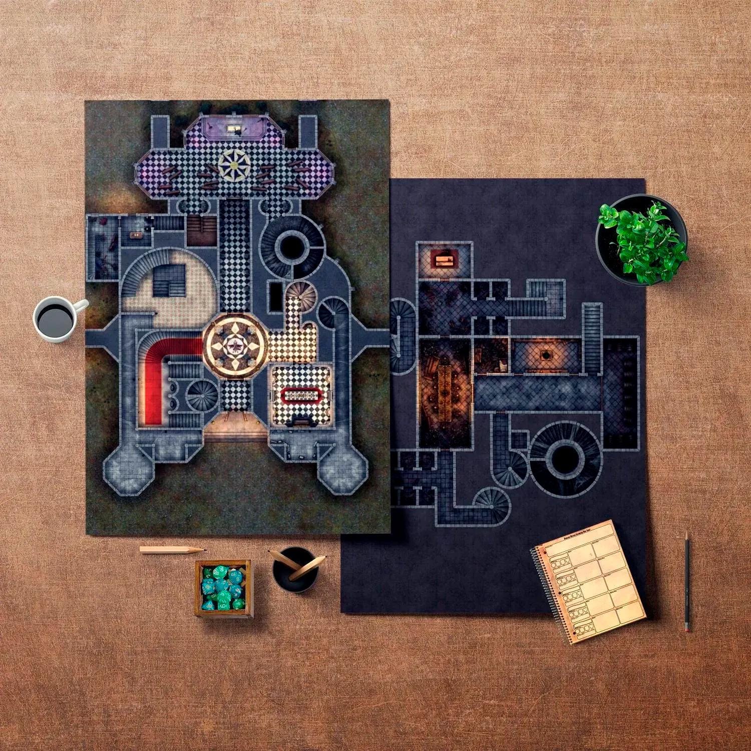 Castle Ravenloft Full Size Adventure Map Bundle - Quality Prints on ...