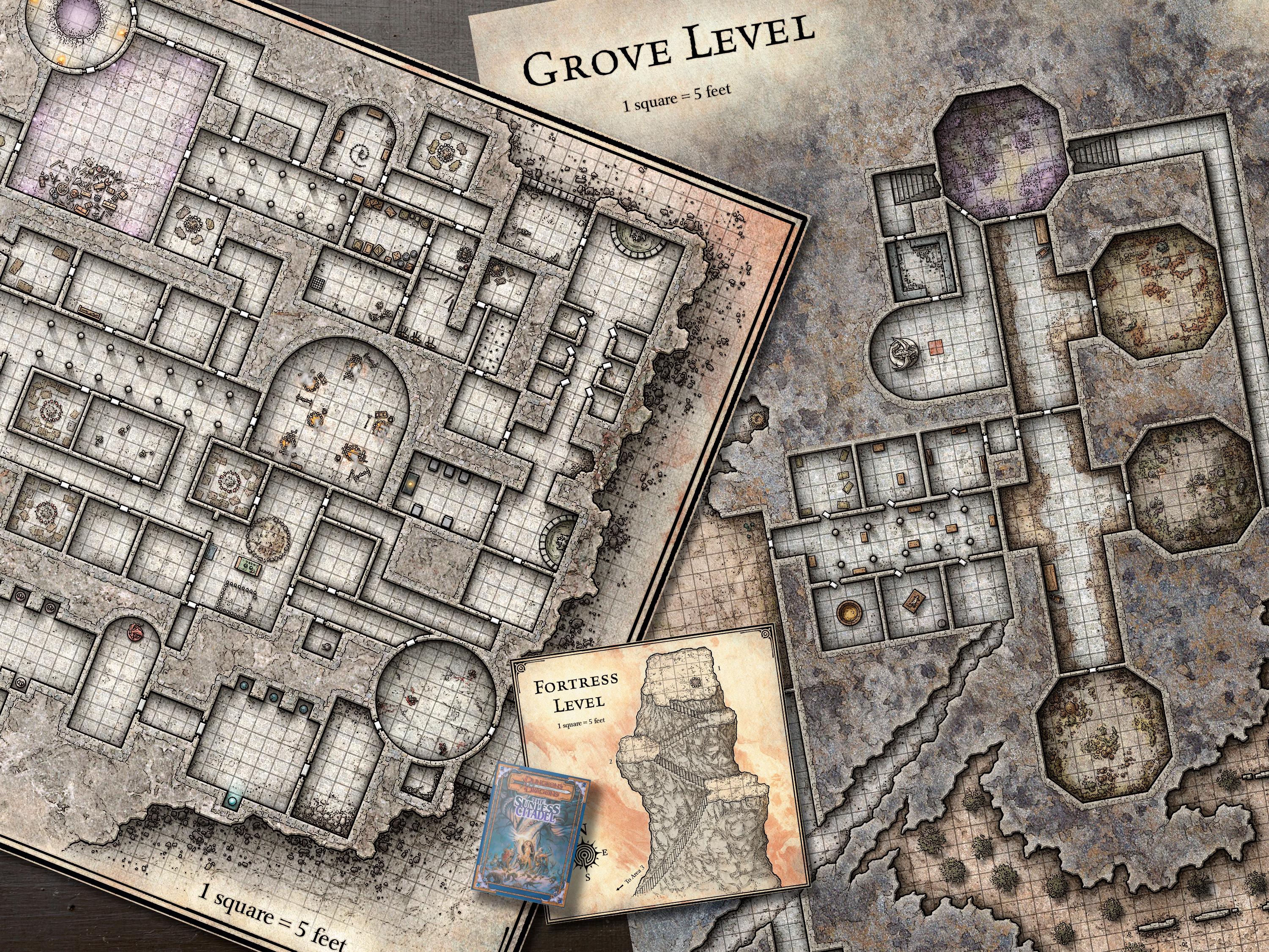 The Sunless Citadel Full Size Adventure Map Bundle - Quality Prints on ...