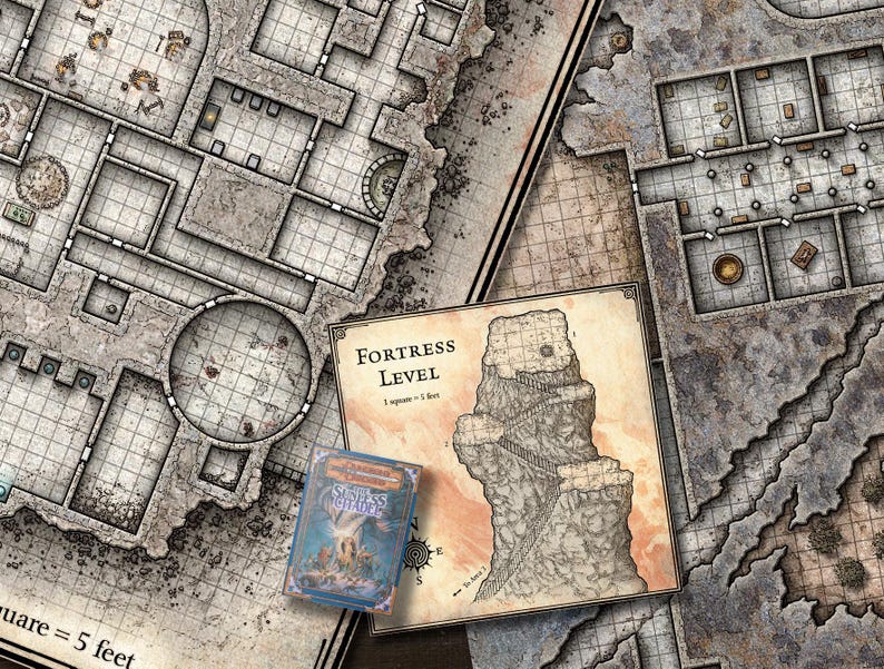 The Sunless Citadel Full Size Adventure Map Bundle - Quality Prints on ...