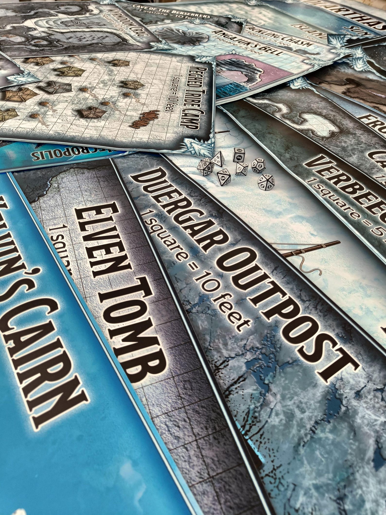 Icewind Dale Rime of the Frostmaiden Full-size True 1" Inch Grid Map ...