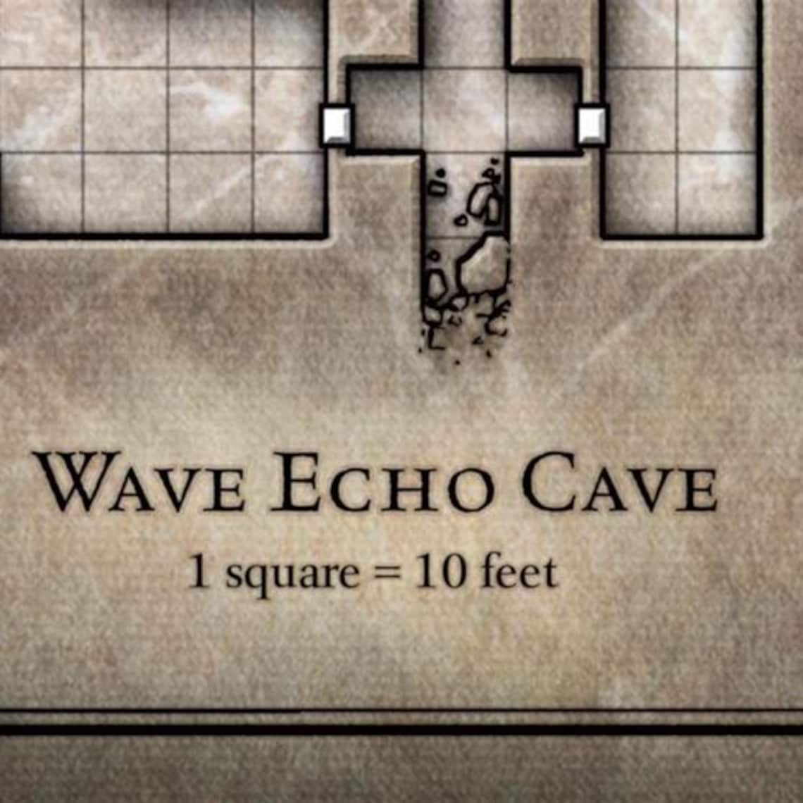 Wave Echo Cave Quality Map Print 33"x44" Inches (85x120 Cm) - 1" Inch ...