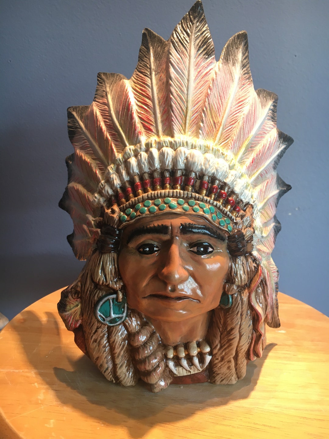 Native American Indian Chief Bust - Etsy