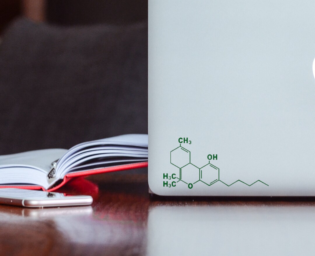THC Molecule Vinyl Decal Marijuana Decal Chemistry Decal - Etsy