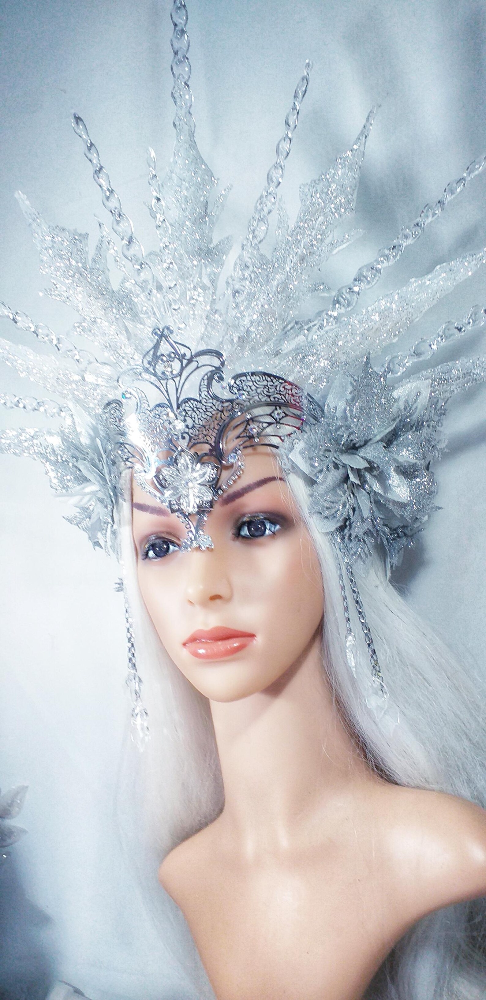Winter Sparkling Glittery Frozen Yule Snow Ice Queen Fairy One of the ...
