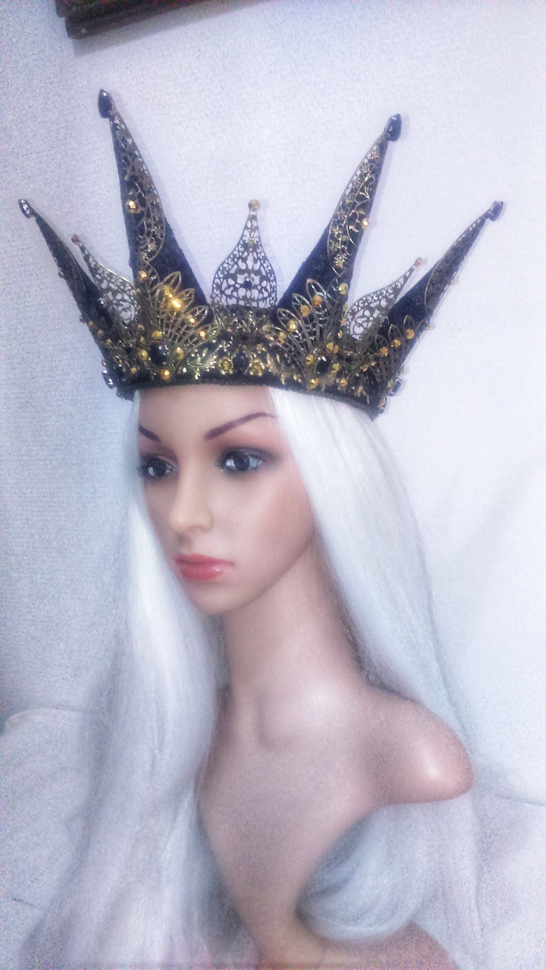 Adjustable Evil Queen Gothic Fashion Medieval Fantasy Drag Queen Crown ...