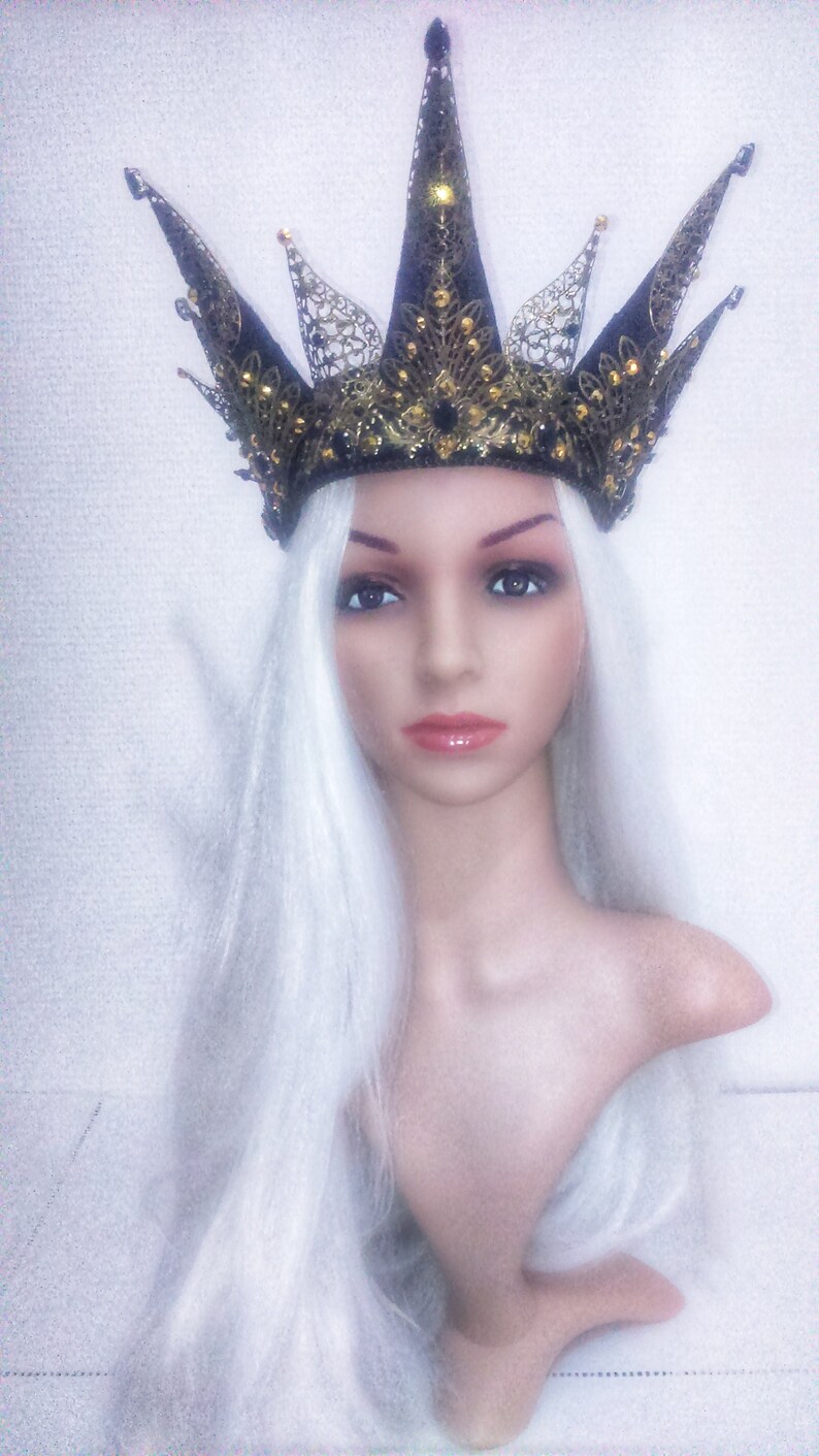 Adjustable Evil Queen Gothic Fashion Medieval Fantasy Drag Queen Crown ...