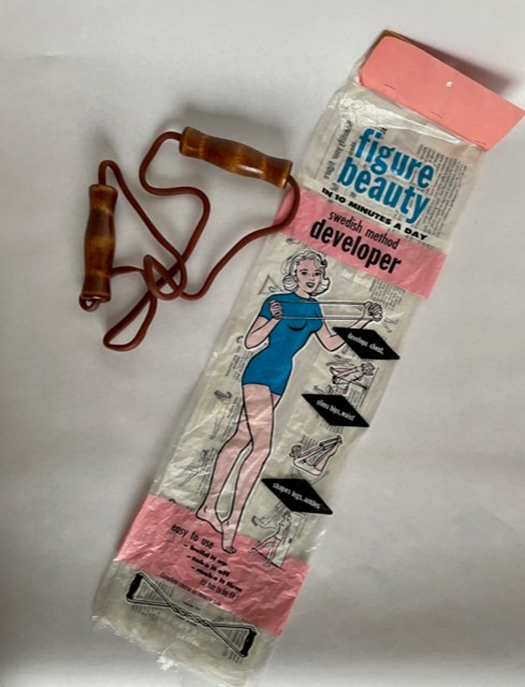 Rare Wham-o " Figure Beauty Swedish Method Developer " Fitness Band ...