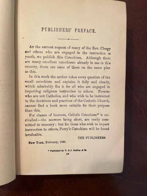1860 Perry's Instructions for the Use of Catechists. Explanation of the ...