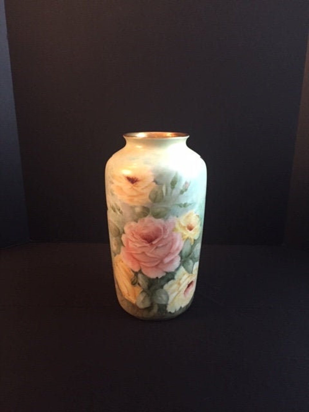 Kaiser Porcelain Vase Hand Painted and Signed C1970 - Etsy