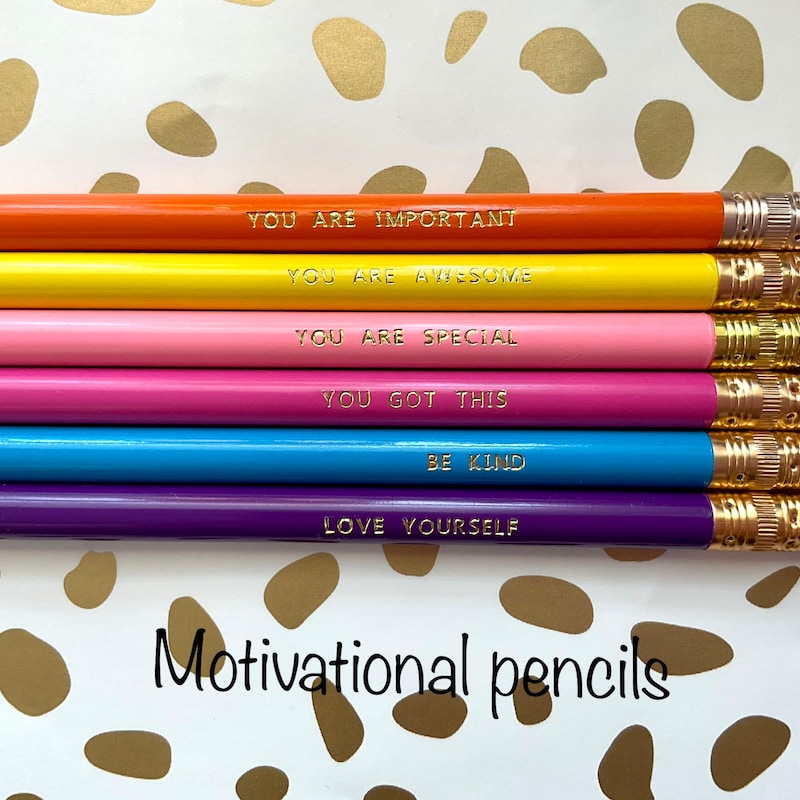 Motivational Pencils - Etsy