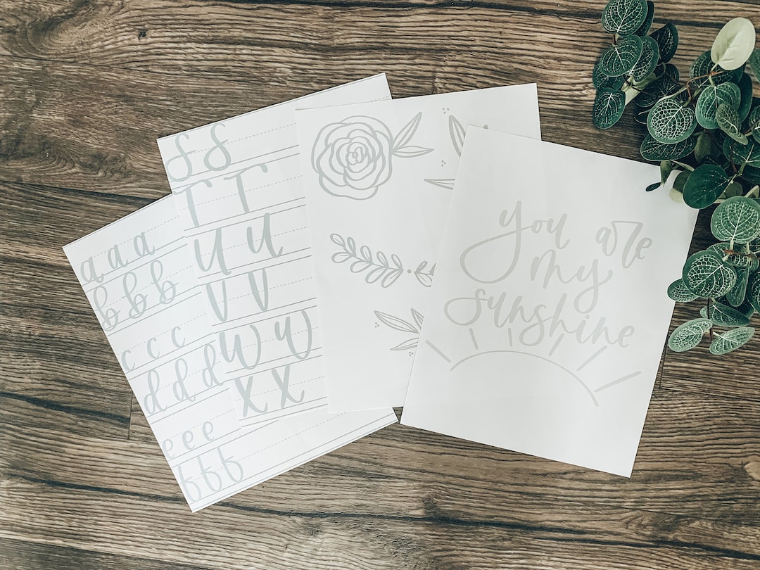 Modern Calligraphy Tracing Sheets, Hand Lettering Tracing Sheet ...