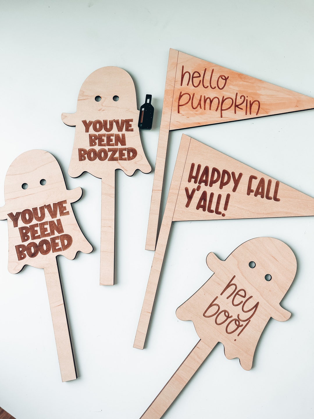 You've Been Booed Stick, Pennant Sticks, Halloween Basket Tags ...